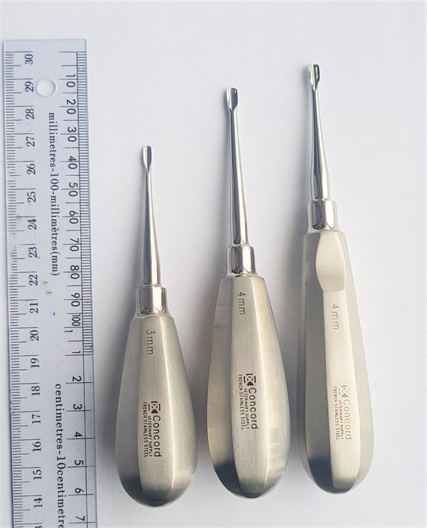 Winged Elevator Sets: Coloured, Stubby Handles - Concord Surgical